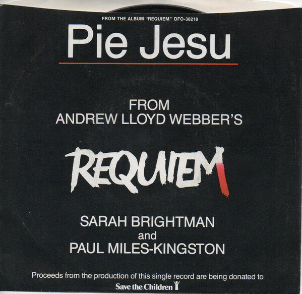 ・アーティスト Sarah Brightman ・タイトル Pie Jesu from "Requiem" ・レーベル・型番 Angel Records B5467 ・フォーマット 7インチレコード ・コンディション(盤) 良い (VG+)...