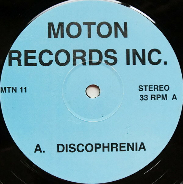 ・アーティスト Various ・タイトル Discophrenia ・レーベル・型番 Moton Records Inc. MTN11 ・フォーマット 12インチレコード ・コンディション(盤) 良い (VG+) ・コンディション(ジャケ...