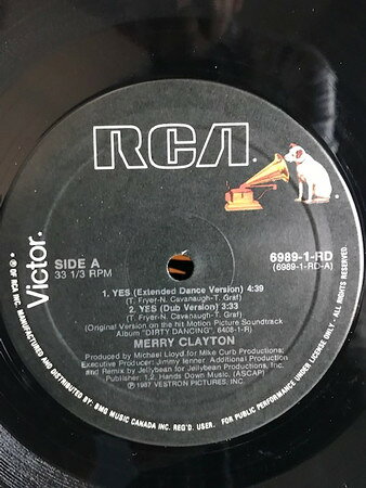 ・アーティスト Merry Clayton / Bill Medley & Jennifer Warnes ・タイトル Yes / (I've Had) The Time Of My Life ・レーベル・型番 RCA Victor 698...