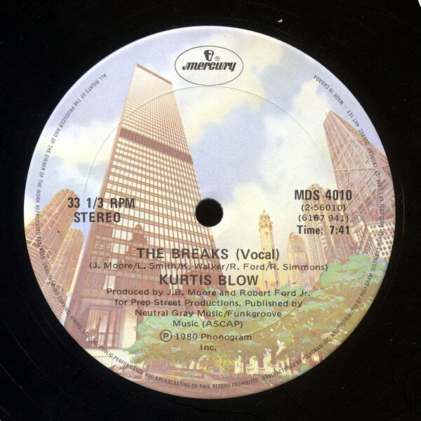 ・アーティスト Kurtis Blow ・タイトル The Breaks ・レーベル・型番 Mercury MDS4010 ・フォーマット 12インチレコード ・コンディション(盤) 良い (VG+) ・コンディション(ジャケット) プレイ...