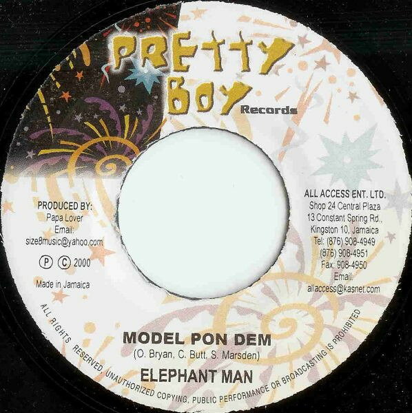 ・アーティスト Elephant Man ・タイトル Model Pon Dem ・レーベル・型番 Pretty Boy Records (3) NONE ・フォーマット 7" ・コンディション(盤) 良い (VG+) ・コンディション(ジ...