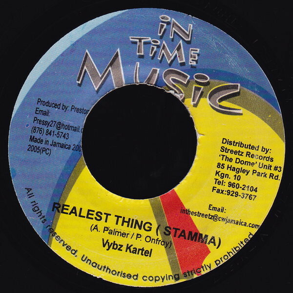 ・アーティスト Vybz Kartel / Hawkeye ・タイトル Realest Thing (Stamma) / Nah Play Wid Gal ・レーベル・型番 In Time Music none ・フォーマット 7" ・コン...