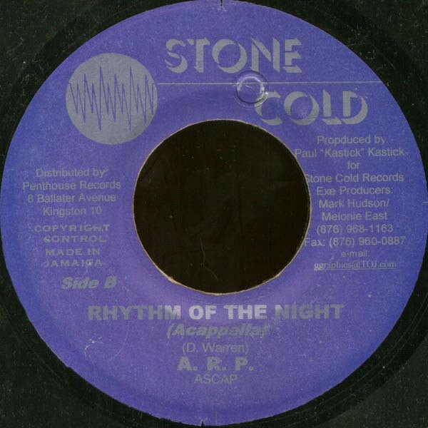 ・アーティスト A.R.P. ・タイトル Rhythm Of The Night ・レーベル・型番 Stone Cold none ・フォーマット 7" ・コンディション(盤) 良い (VG+) ・コンディション(ジャケット) ・コンディシ...