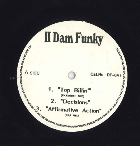 ・アーティスト Various ・タイトル Ii Dam Funky 6 ・レーベル・型番 II DAM FUNKY DF6A ・フォーマット 12" ・コンディション(盤) 可 (VG) ・コンディション(ジャケット) プレインカバー（元...