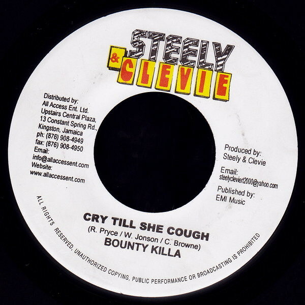 ・アーティスト Bounty Killer ・タイトル Cry Till She Cough ・レーベル・型番 Steely & Clevie Records NONE ・フォーマット 7" ・コンディション(盤) 良い (VG+) ・コン...