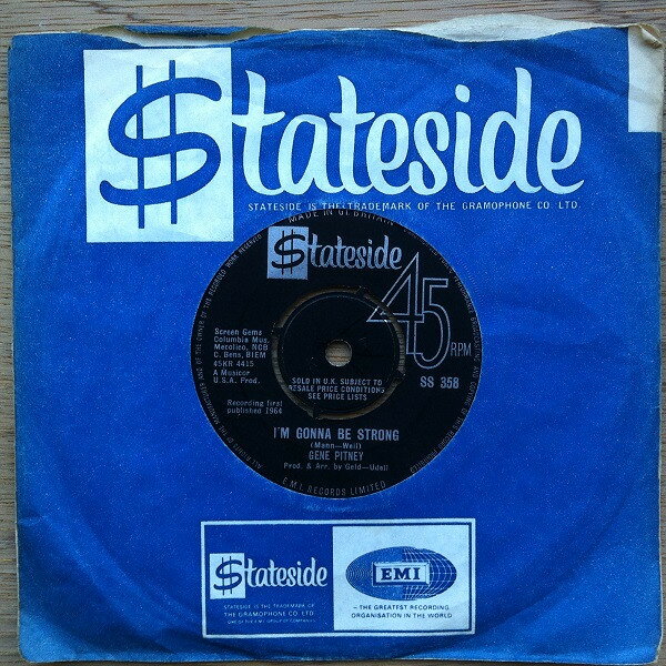 ・アーティスト Gene Pitney ・タイトル I'm Gonna Be Strong ・レーベル・型番 Stateside SS358 ・フォーマット 7インチレコード ・コンディション(盤) 良い (VG+) ・コンディション(ジャ...