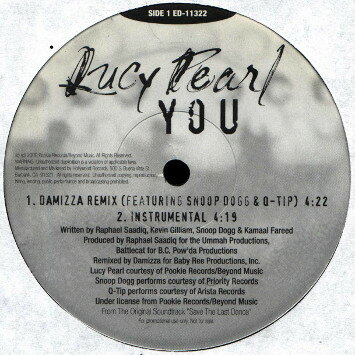 ・アーティスト Lucy Pearl ・タイトル You (Damizza Remix) ・レーベル・型番 Pookie Entertainment ED11322 ・フォーマット 12インチレコード ・コンディション(盤) 良い (VG+...