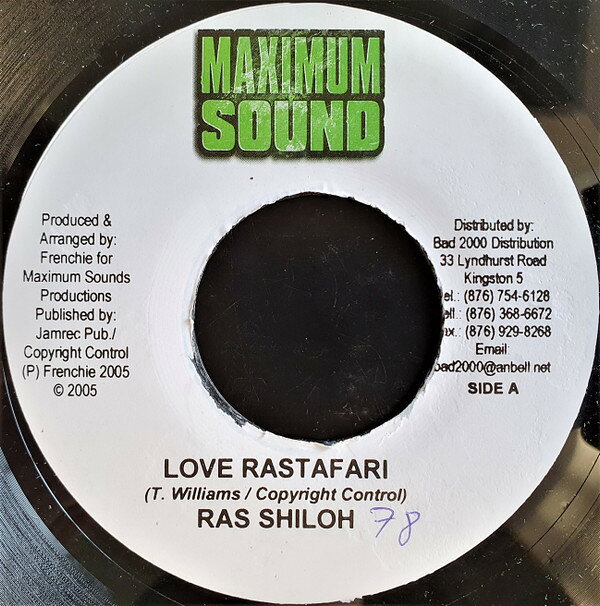 ・アーティスト Ras Shiloh ・タイトル Love Rastafari ・レーベル・型番 Maximum Sound NONE ・フォーマット 7インチレコード ・コンディション(盤) 可 (VG) ・コンディション(ジャケット) ...
