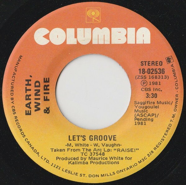 ・アーティスト Earth, Wind & Fire ・タイトル Let's Groove ・レーベル・型番 Columbia 1802536 ・フォーマット 7インチレコード ・コンディション(盤) 良い (VG+) ・コンディション(ジ...