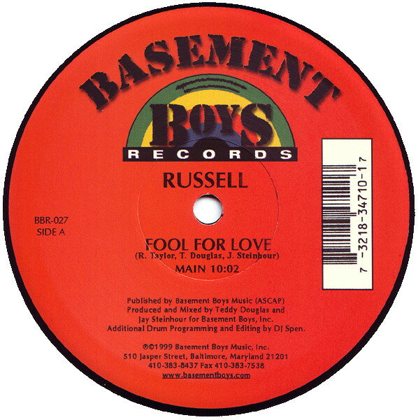・アーティスト Russell ・タイトル Fool For Love ・レーベル・型番 Basement Boys Records BBR027 ・フォーマット 12インチレコード ・コンディション(盤) 可 (VG) ・コンディション(...