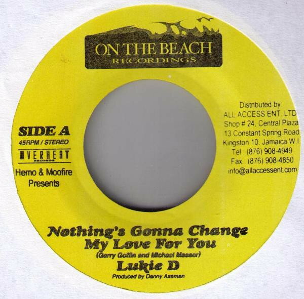 ・アーティスト Lukie D ・タイトル Nothing's Gonna Change My Love For You ・レーベル・型番 On The Beach Recordings NONE ・フォーマット 7インチレコード ・コンデ...