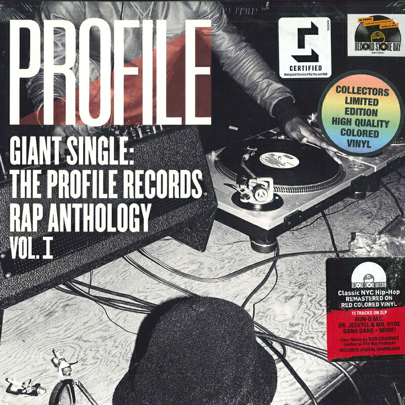 ・アーティスト Various ・タイトル Giant Single: The Profile Records Rap Anthology Vol. I (Red Vinyl) ・レーベル・型番 ARISTA, LEGACY 8898539...