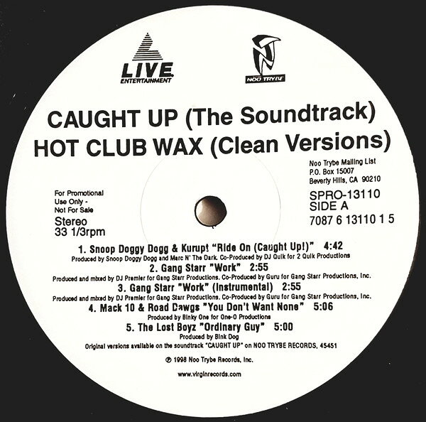 ・アーティスト Various ・タイトル Caught Up (The Soundtrack) Hot Club Wax ・レーベル・型番 Noo Trybe Records SPRO13110 ・フォーマット 12" ・コンディション(...