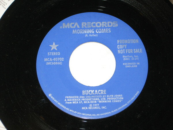 ・アーティスト Buckacre ・タイトル Morning Comes ・レーベル・型番 MCA Records MCA40702 ・フォーマット 7" ・コンディション(盤) 良い (VG+) ・コンディション(ジャケット) プレインカ...
