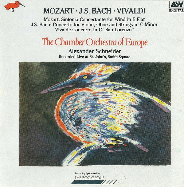 ・アーティスト Chamber Orchestra Of Europe, Alexander Schneider ・タイトル Mozart / J.S. Bach / Vivaldi Concerto ・レーベル・型番 ASV CDCOE8...