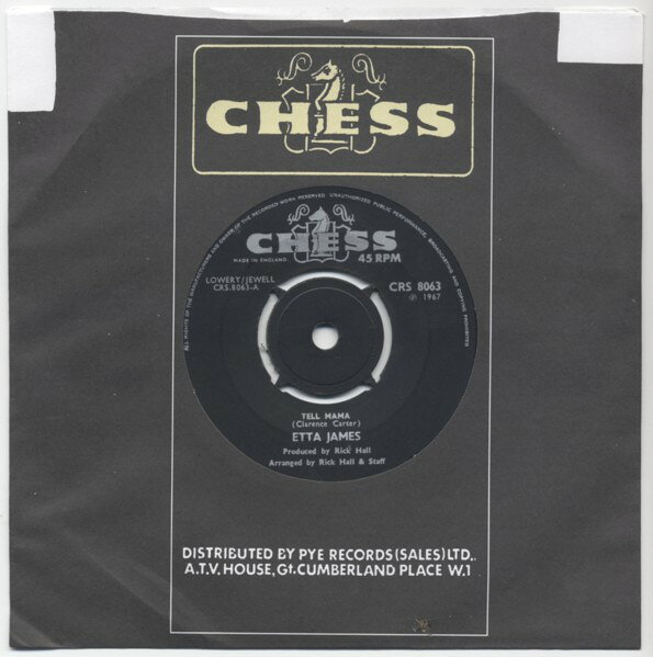 ・アーティスト Etta James ・タイトル Tell Mama / I'd Rather Go Blind ・レーベル・型番 Chess CRS8063 ・フォーマット 7インチレコード ・コンディション(盤) 非常に良い(EX) ・...