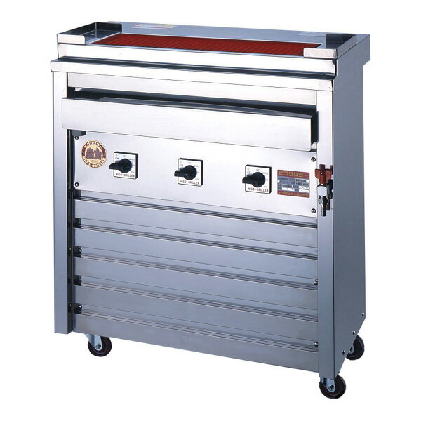 ・火床寸法　前巾600×奥行200(mm)タイプ ・消費電力　10.2kW ・加熱方式　3面独立電熱式 搬入設置も承りますのでお気軽に メールまたは、 お電話：本社(055-920-8008) へお問い合わせ下さい。 仕　　様 【メーカー】...