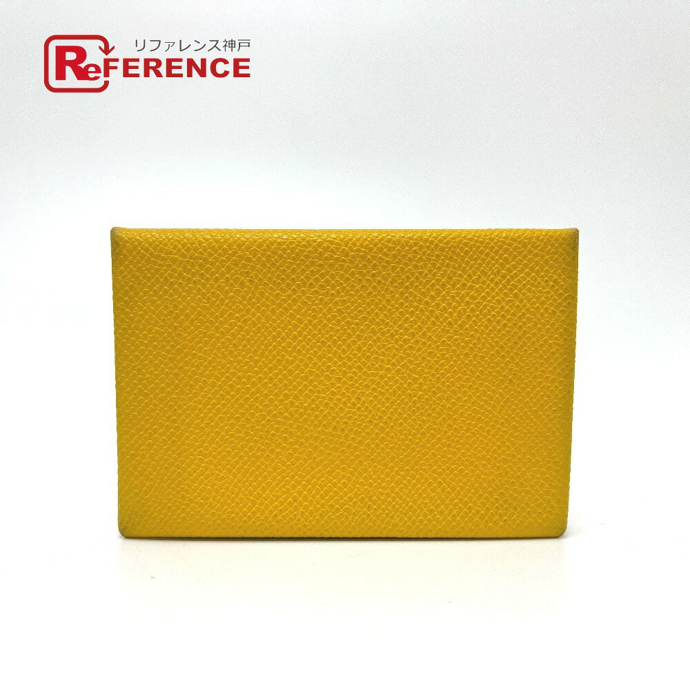 【商品情報】 【商品番号】T-260401-12 ブランドエルメス モデルカルヴィ タイプ名刺入れ 革小物 パスケース 形状カードケース 対象レディース カラーイエロー系 素材ヴォーエプソン 生産国FRANCE 刻印□M刻 サイズ W10....