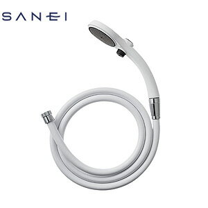 【規格・特徴】 ・シャワーアダプターセット3付 ・ホース長さ:1.6m ・一時止水 【商品説明】 薄型コンパクトなのにワイドな浴び心地。高節水タイプのシャワーヘッド&ホースのセットです。 # SANEI　シャワーヘッド単品 ホースセット 一...