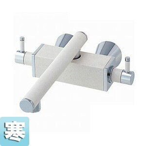 【規格・特徴】 ・ツーバルブ混合栓 ・吐水口長さ200mm ・湯水芯々100mm ・カラー：白磁(JW) ・寒冷地 ※受注生産品の為、1ヶ月程度の納期が掛かります。 【商品説明】 大地の恵みである土を素材にした陶器と、シャープな印象を放つク...