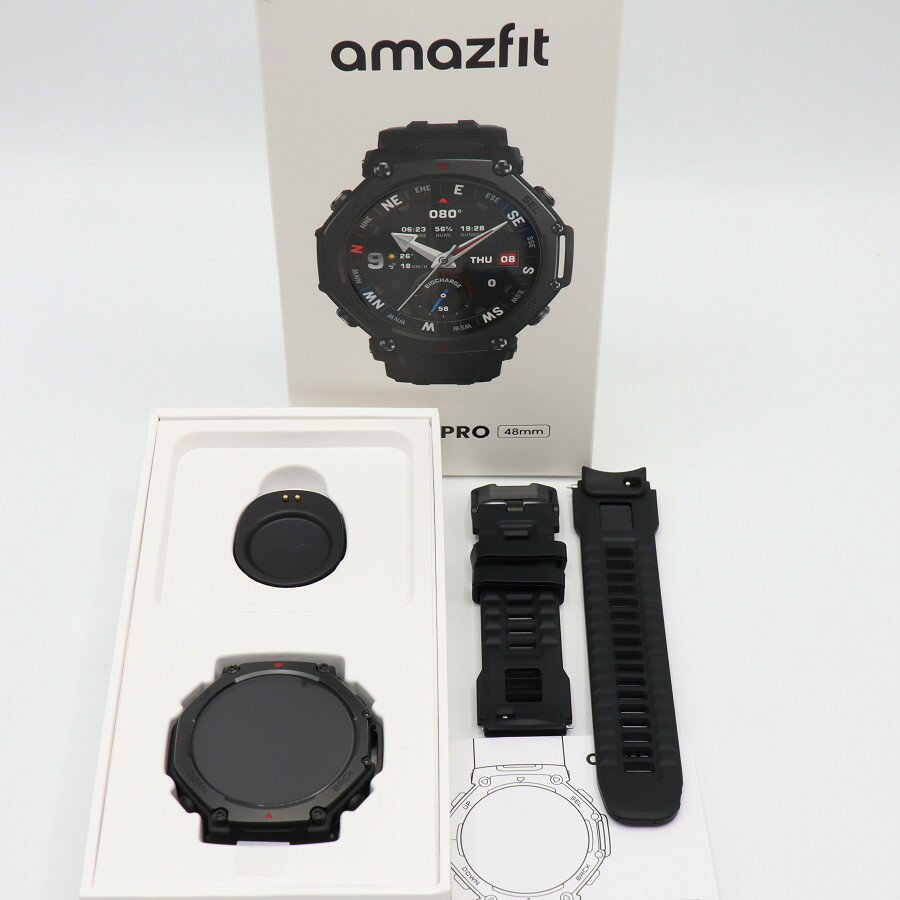 ■商品名 【美品】Amazfit T-Rex 3 Pro 48mm タクティカルブラック スマートウォッチ アマズフィット 本体 ■商品状態 【A】大きなダメージもなく程度良好の美品 ・USED品ではございますが大きなダメージや汚れなどもな...