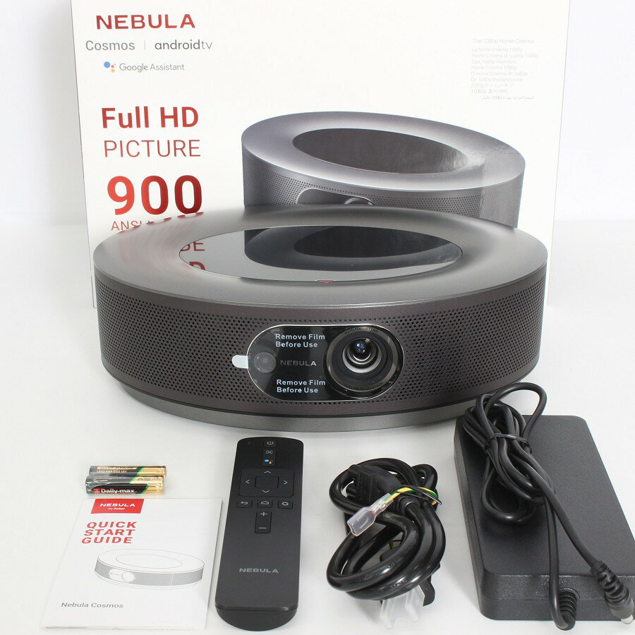 ■商品名 【美品】Anker Nebula Cosmos D2140511 ブラック スマートプロジェクター アンカー ネビュラ コスモス 本体 ■商品状態 【A】大きなダメージもなく程度良好の美品 ・底面に三脚設置の痕はございますが、全体...