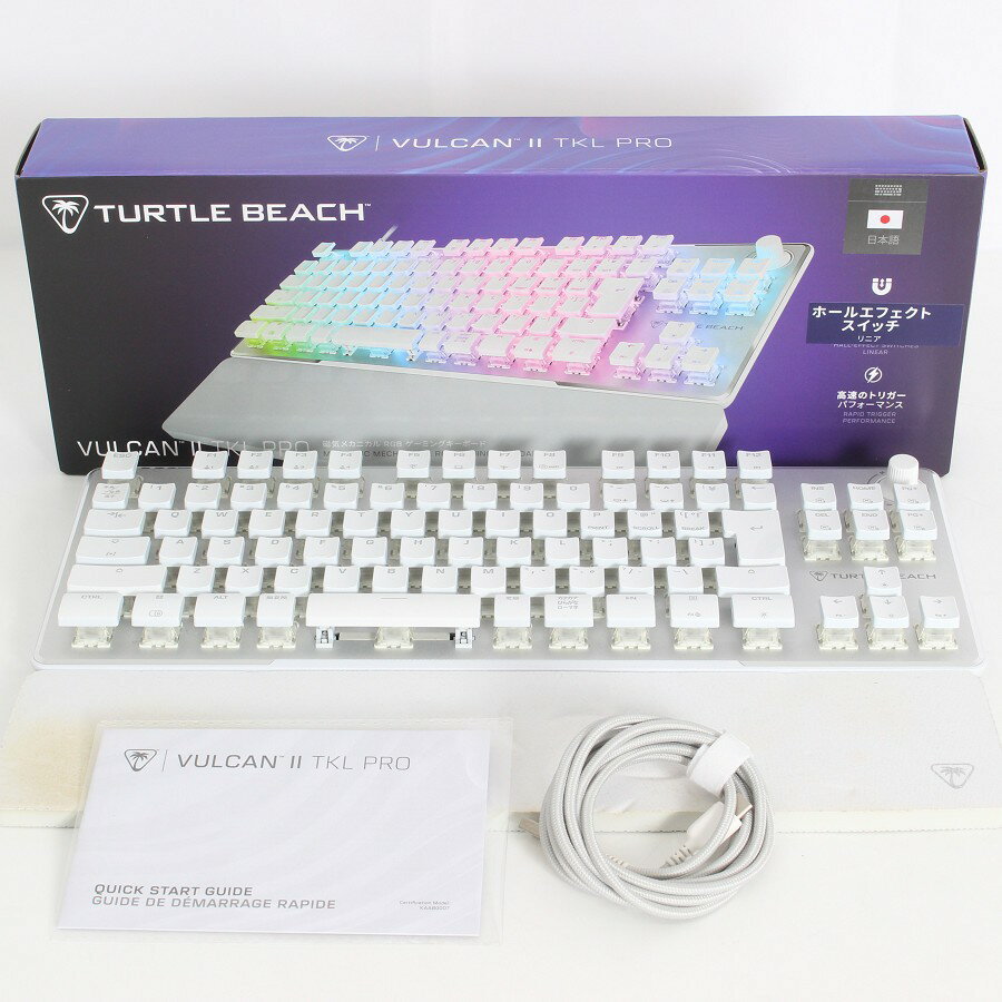 ■商品名 【美品】TURTLEBEACH Vulcan II TKL Pro TBK-2002-14-JP ホワイト 有線ゲーミングキーボード タートルビーチ 本体 ■商品状態 【A】大きなダメージもなく程度良好の美品 ・USED品ではござ...
