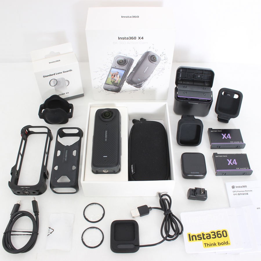 ■商品名 【美品】Insta360 X4 CINSABMA 360度カメラ プレビューリモコン＋アクセサリー付 全天球 インスタ360 パノラマ 本体 ■商品状態 【A】大きなダメージもなく程度良好の美品 ・USED品ではございますが大きな...