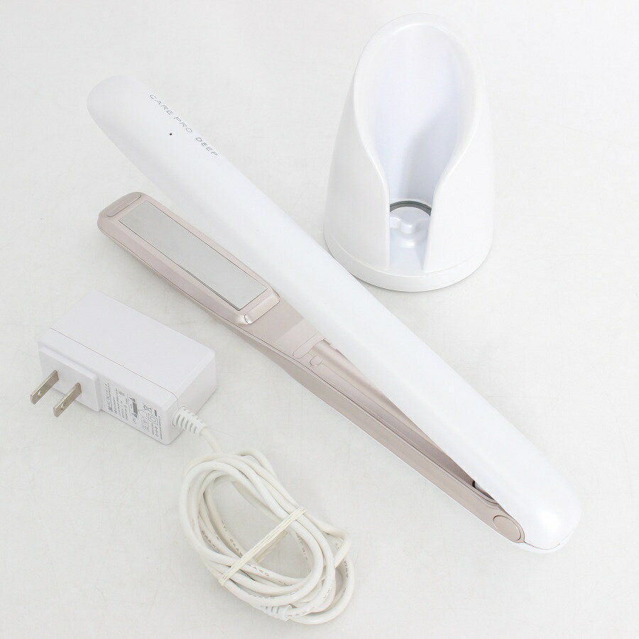 ■商品名 CARE PRO DEEP CUI-01 超音波アイロン for hair medication ケアプロ ヘアメディケーション ヘアアイロン 本体 ■商品状態 【B】一般的な使用感のある商品 ・本体とプレートには使用に伴う細かな...
