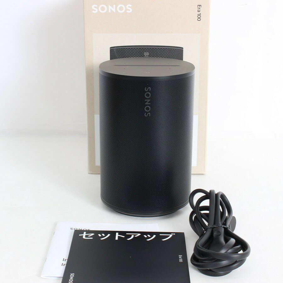 ■商品名 【美品】Sonos Era 100 E10G1JP1BLK ブラック スマートスピーカー AirPlay2対応 Wi-Fi対応 ソノス 本体 ■商品状態 【A】大きなダメージもなく程度良好の美品 ・本体上面と底面（ケーブル差込口横...