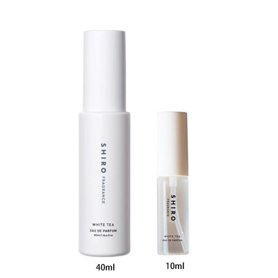 ■ 商品名 SHIRO シロ ホワイトティー オードパルファン ■ 内容量 40ml/10ml ■ 商品説明 ホワイトティーの香りのオードパルファンです。それは、爽やかさと落ち着きとを兼ね備えた、バランスのよい香調。すがすがしいシトラスの香...
