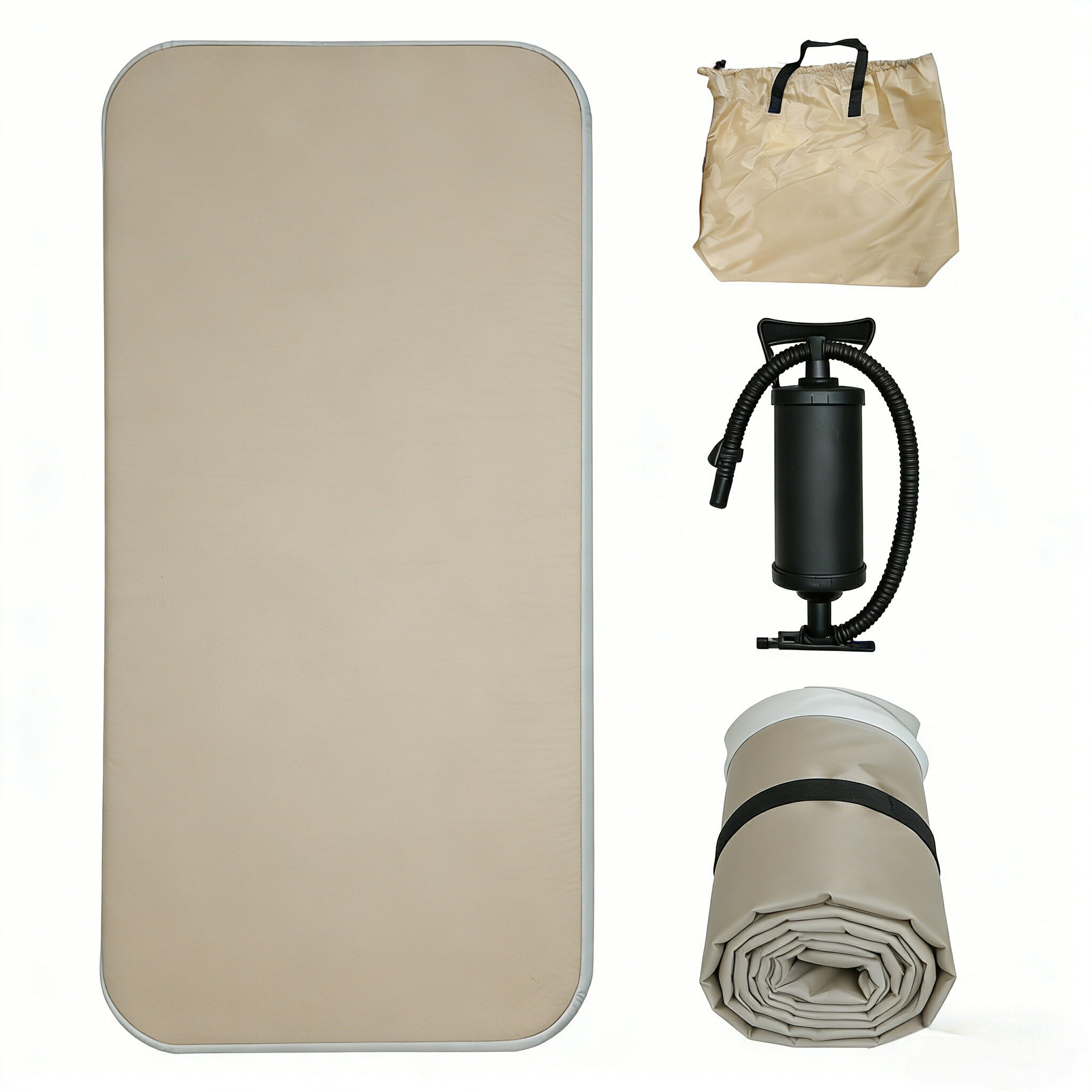 エアーベッド クッション アウトドア 車中泊 キャンプ 避難 防災 専用ポンプ付 手動 簡易ベッド エアーマット 収納袋付き シングル 携帯便利 折り畳み式 無臭 エアーベッド クッション アウトドア 車中泊 キャンプ 避難 防災 専用ポン...