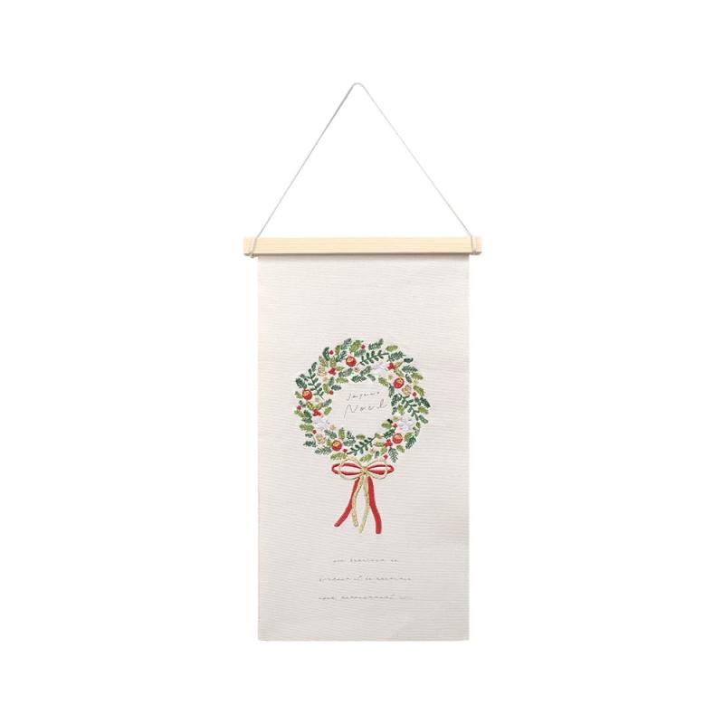 グリーンハウス CM刺繍タペストリー M CM1529-Bサイズ:235×15×395Hmm(布部分/210×375mm)重さ(約):60g材質:綿・ポリエステル・木