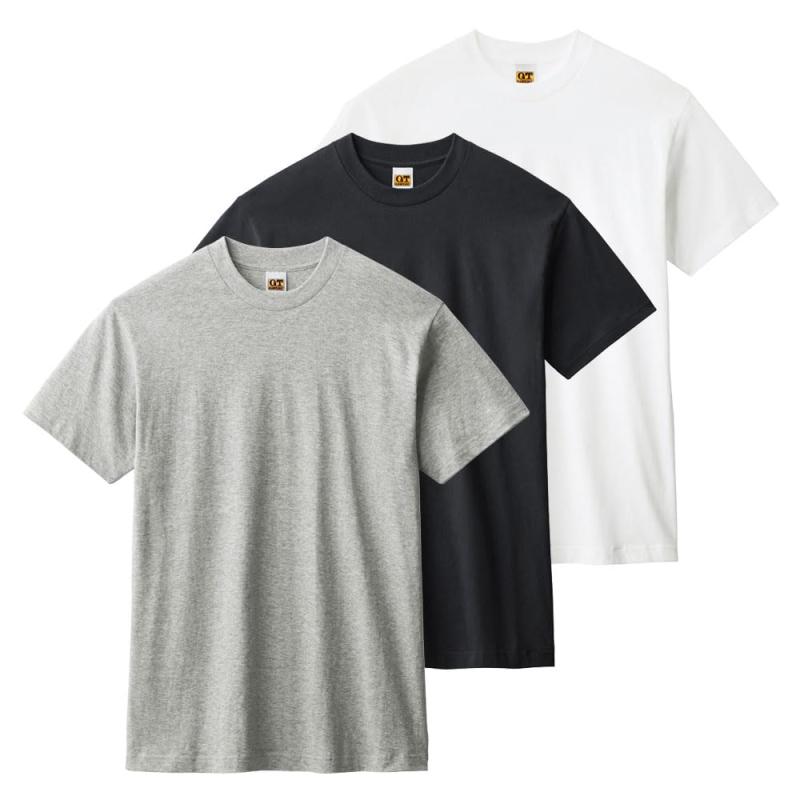 (グンゼ) G.T.HAWKIN 厚手 インナーシャツ Tシャツ兼用可 3枚組 1枚でも着用可 よれにくい クルーネック 綿100％ H15133 メンズSIZE:M 肩幅:45.5cm 袖丈:16.5cm 身幅:48.5cm 着丈:69....