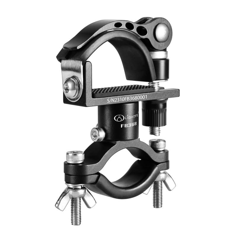 LIGHTFE FB368 自転車用懐中電灯ホルダー アルミニウム合金、360°回転可能でサイズ調整可能な自転車用懐中電灯ホルダー、耐久性と強力な自転車用ライトホルダー (直径 25-40mm または 1-1.57 イン1.FB368自転車...
