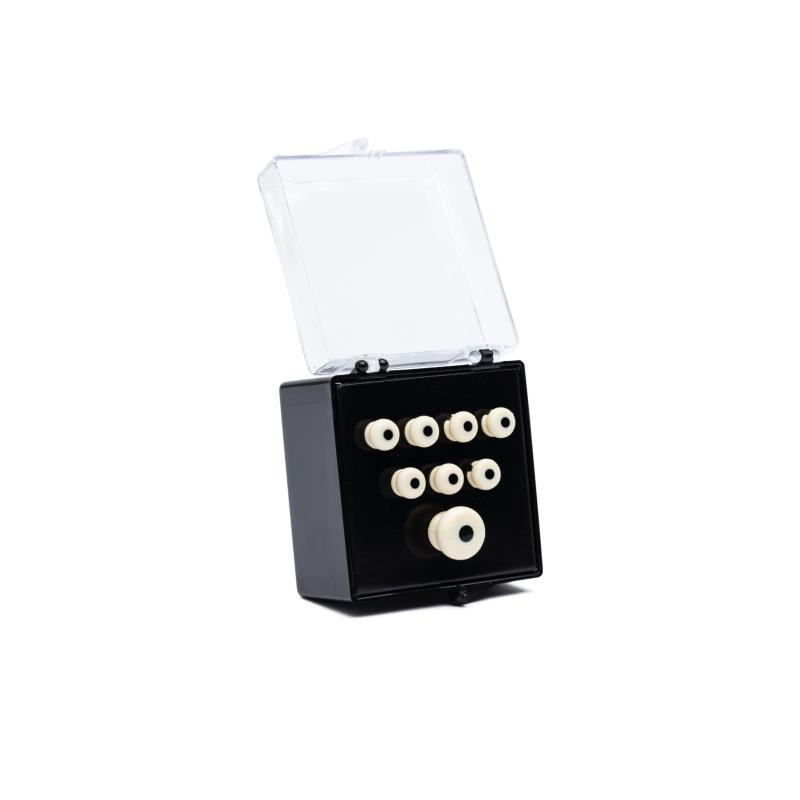 Martin Inlaid Bridge &amp; Endpins – White with Black Inlay White with Black Inlay 18APP28 マーティン ブリッジ＆エンドピン – ホワイト／ブラックイ...