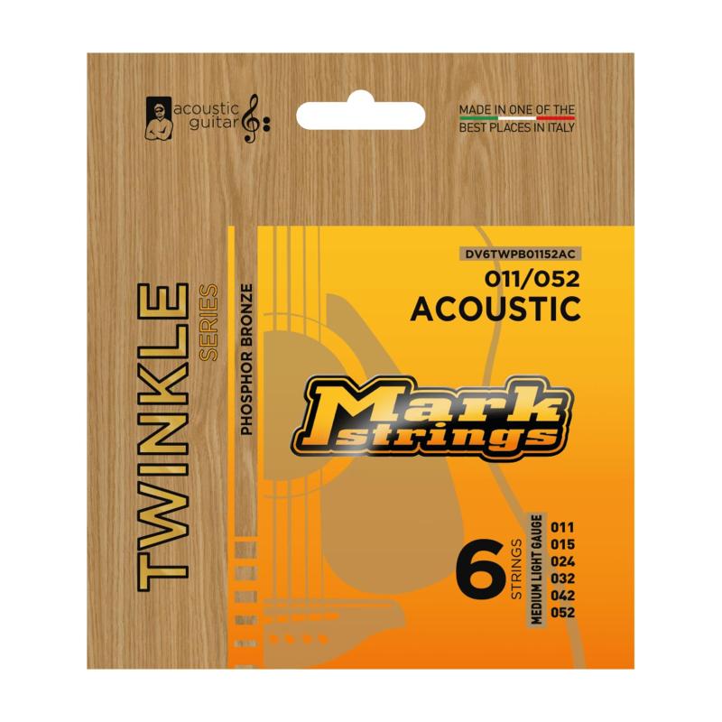 DV MARK ディーブイマーク Mark Strings アコースティック・ギター弦 DVM-S/6TW01152弦メーカーの発祥の地とも言われるイタリアはアブルッツォで製造されるアコースティックギター弦”BRIGHT”シリーズ。BRIG...