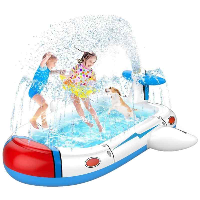 SVNVIOZ 噴水プール 子供用 大型 幅180cm 噴水マット プレイマット プール 水遊び ビニールプール 噴水 おもちゃ 持ち運び便利 夏の日 芝生遊び 庭 親子遊び 家庭用 アウトドア 誕生日プレゼン