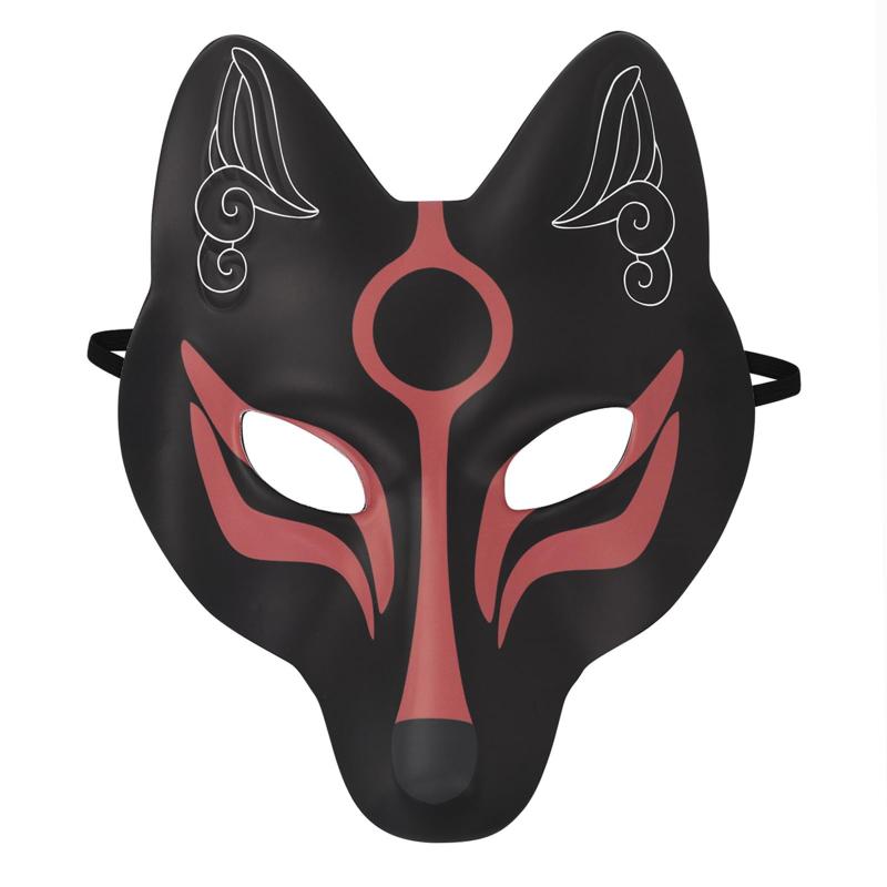 [FakeFace] 狐 お面 和風 キツネお面 動物 仮装マスク 狐の仮面 柔らかい きつね 変装マスク 黒狐 白狐 妖怪 お化け 狐マスク ハロウィン 祭り 花火大会 仮面舞踏会 コスプレ道具 男女兼用材質：PU　　サイズ：フリーサイズ...