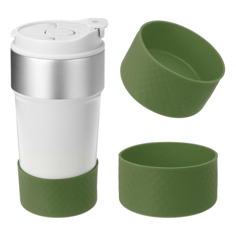 PATIKIL シリコンウォーターボトルブート、2個4インチウォーターボトル保護スリーブ32-40オンスアンチスリップボトムカバースリーブアクセサリープロテクタースポーツウォーターボトル用、直径：9 cm / 3.54インチ；高さ：4.5 ...