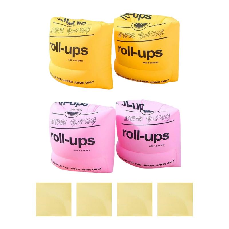 アームリング 腕浮き輪 子供 アームヘルパー 両腕 水泳 補助 夏休み 海 夏のプール キッズ子供用 アーム フロート 浮き輪 加厚 女の子 男の子 修復パッチ （2対（4個）アーム フロート+4枚修【子供の水泳をサポートする安全設計】 こ...