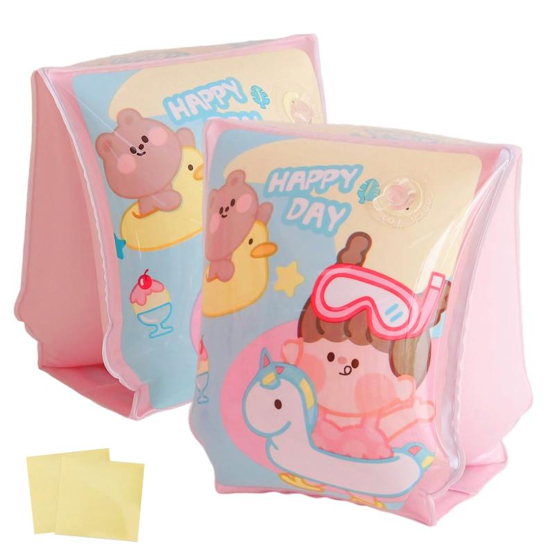 アームリング 子供 幼児 アームヘルパー 腕 浮き輪 強い浮力 恐竜 女の子 美しい魚 宇宙飛行士 スイミング補助具 レジャー用品 水泳練習用具 軽量 便利 おしゃれ プール 海 水遊び 海水浴 補【加厚PVC素材で高い耐久性と安全性】 高...