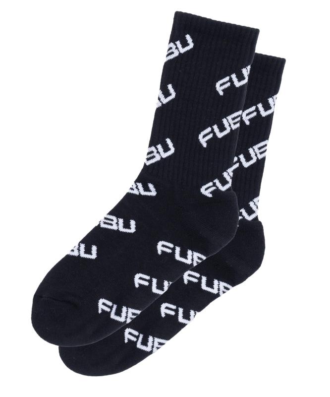 [FUBU] 靴下 クルーソックス クルー丈 ブランド 総柄 ロゴ 25cm 26cm 27cm 1P fam-42904FUBU Pattern Socks（FUBUパターンソックス）<br> 全体にブランドロゴが入った総柄ク...