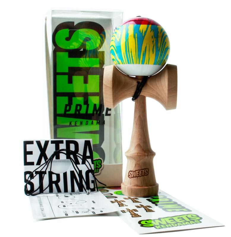Sweets Kendamas PRIME GRAIN SPLIT 2.0しっかりとした木製構造 - 高品質のブナ材製カップとスパイクデザインの2ピース。右利きと左利きの両方に対応。✓粘着性塗料 - カスタムグレインスプリット2.0ペイント...
