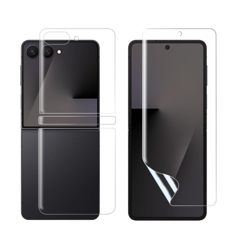 Miitech Galaxy Z Flip7 フィルム 全面保護 フィルム 液晶保護フィルム 指紋認証対応 柔らかいTPU素材 高タッチ感度 自動修復 気泡ゼロ 飛散防止 99%透過率 SamSung Galaxy Z Flip7 対応 フ...