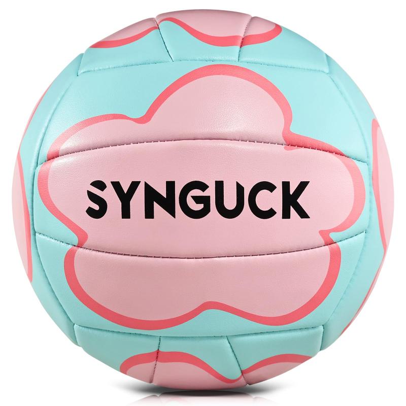 SYNGUCK バレーボール 5号球 ソフトバレーボール 柔らかい 5号バレーボール PU革 練習用 高校・大学・一般・婦人用 ビーチ用