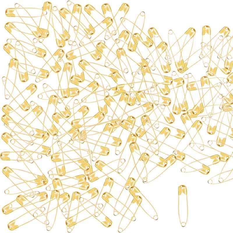 安全ピン ゴールド 24mmステンレス鋼 カラー 200個 セット ロック安全ピン カラープラスティック安全ピン ロック針 セイフティピンオフィスの安全ピン