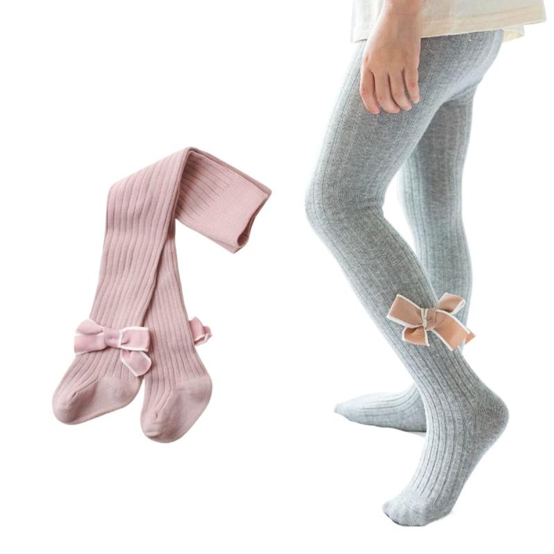 [HOLRAFAN] 子供 ギンス タイツ フォーマル 蝶結び リボン パンスト ストッキング女の子 可愛い 美脚 エレガント 通学 発表会 結婚式 6色