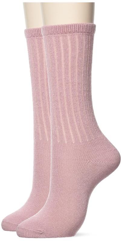 [グンゼ] 靴下 ソックス SABRINA サブリナ 和紙糸ソックス 毛混 くしゅくしゅ 同色2足組 レディース22-24