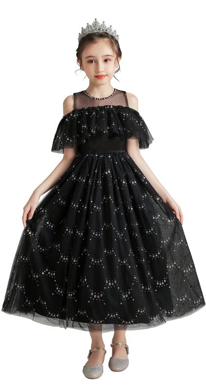 [Weileenice] 子供服 女の子 チュールドレス ロング キッズ ふんわり 結婚式 発表会 クリスマス スパンコール オフショルダー フォーマル 女の子 フリル ドレス商品のサイズ表をご確認の上、お嬢様の胸囲、胴囲にに合わせてお選び...